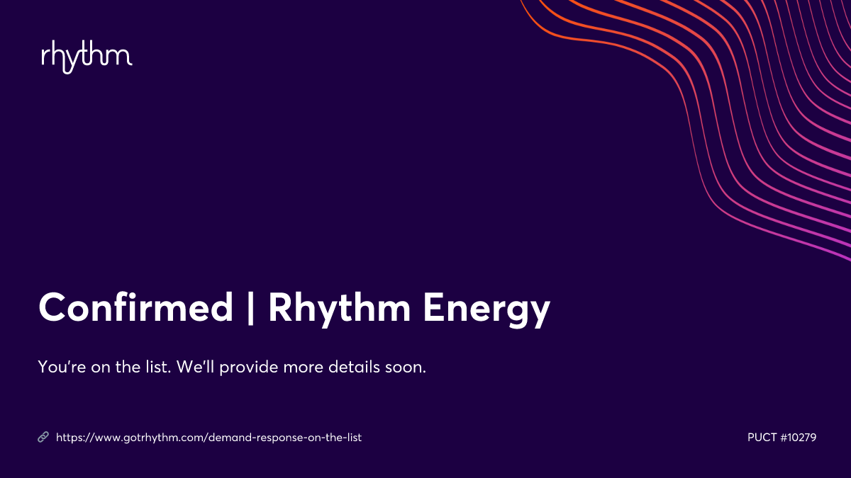 Confirmed | Rhythm Energy