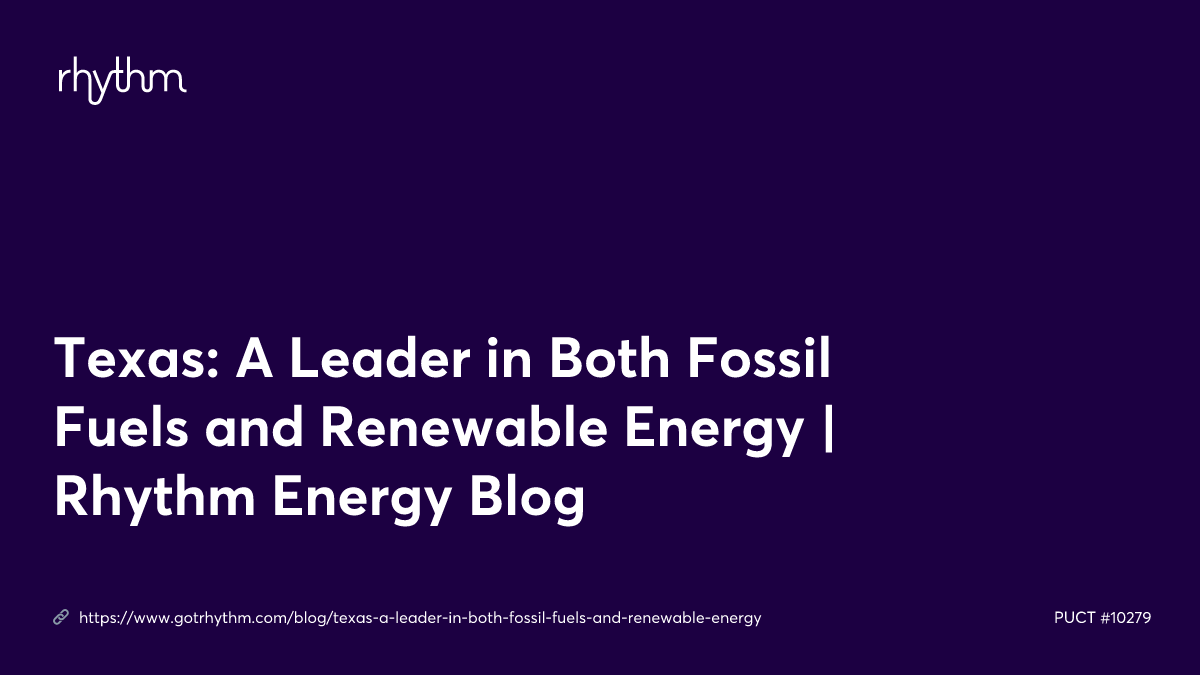 Texas: A Leader in Both Fossil Fuels and Renewable Energy | Rhythm ...